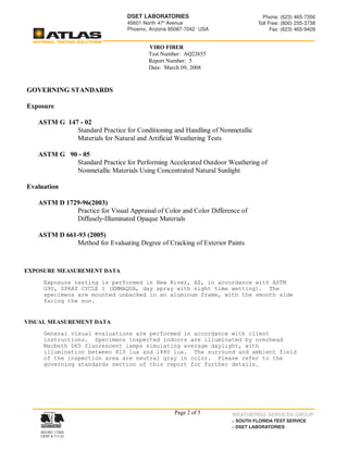 008 certificate - astm g & d series - for weathering | PDF