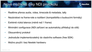 Newtek - NDI IP video produkce | PPT