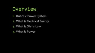 008 robotics power & electricity | PPTX