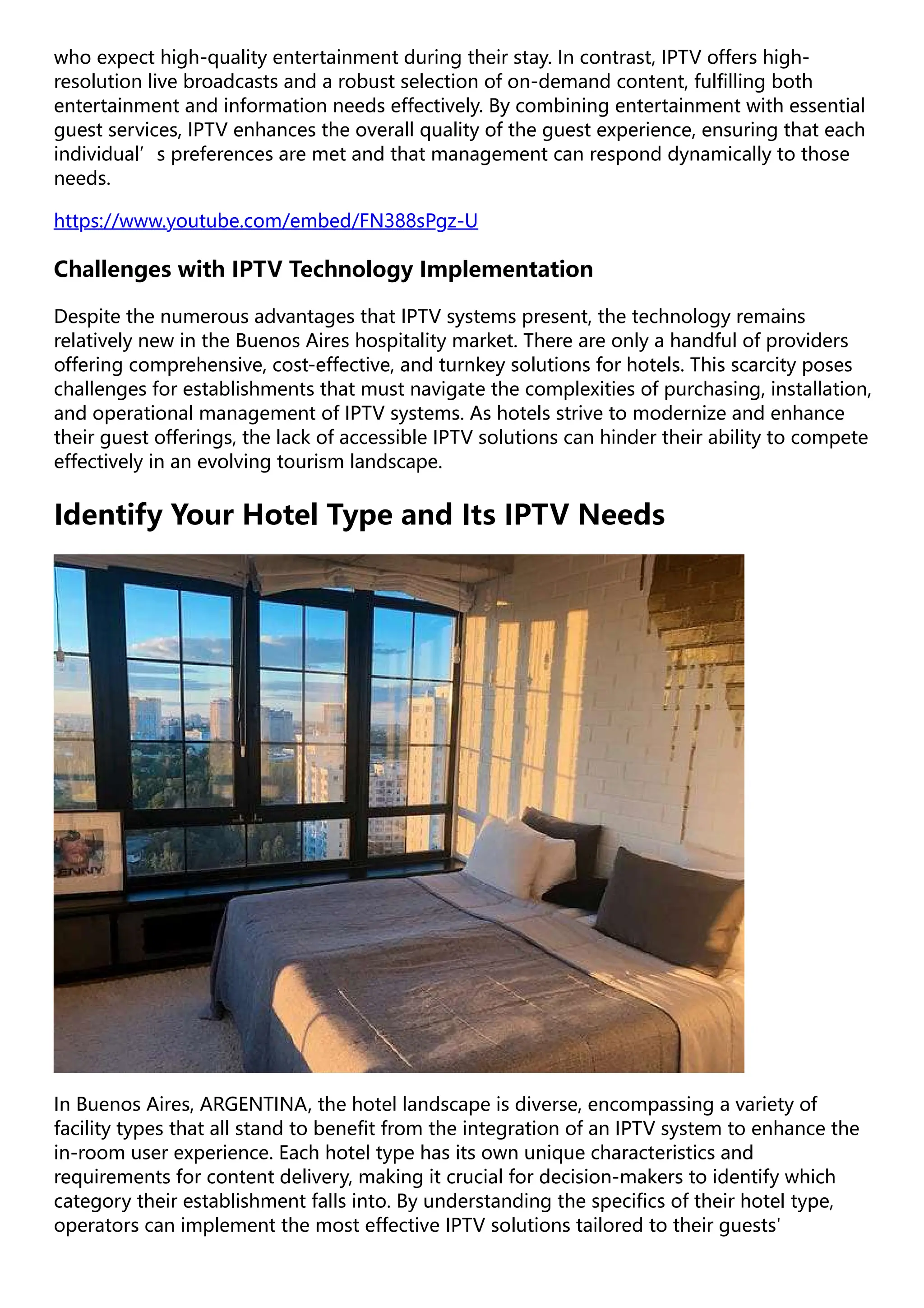 How to Build Your Hotel IPTV System in Buenos Aires，ARGENTINA | PDF