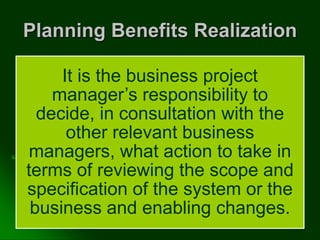 009 benefits realization | PPT