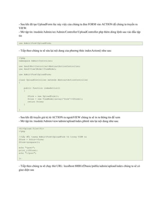 Zend Framework 2.0: Upload file và Multi upload files trong ZF2 - Bài 9 | PDF