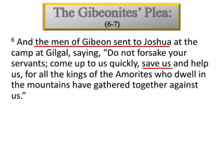 The Day the Sun Stood Still - Joshua 10:1-15 | PDF