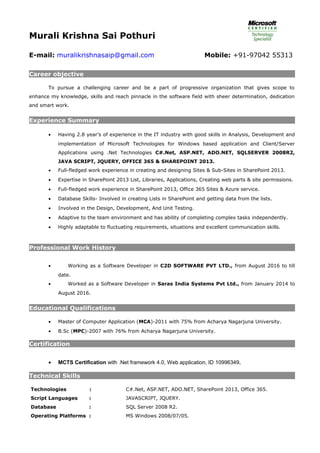 NET with 2.8 Years of Exp | PDF