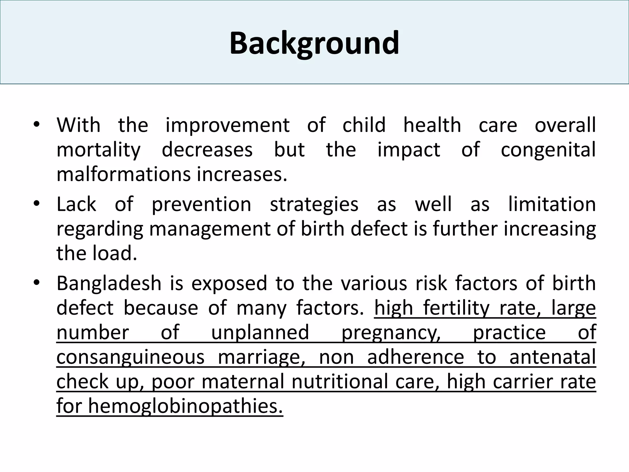 seminar birth defect | PPT | Pregnancy | Reproductive Health