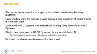 Parallel Distributed Deep Learning on HPCC Systems | PPT