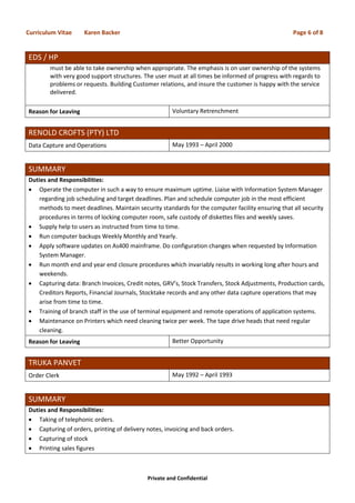 Karen Backer CV | PDF