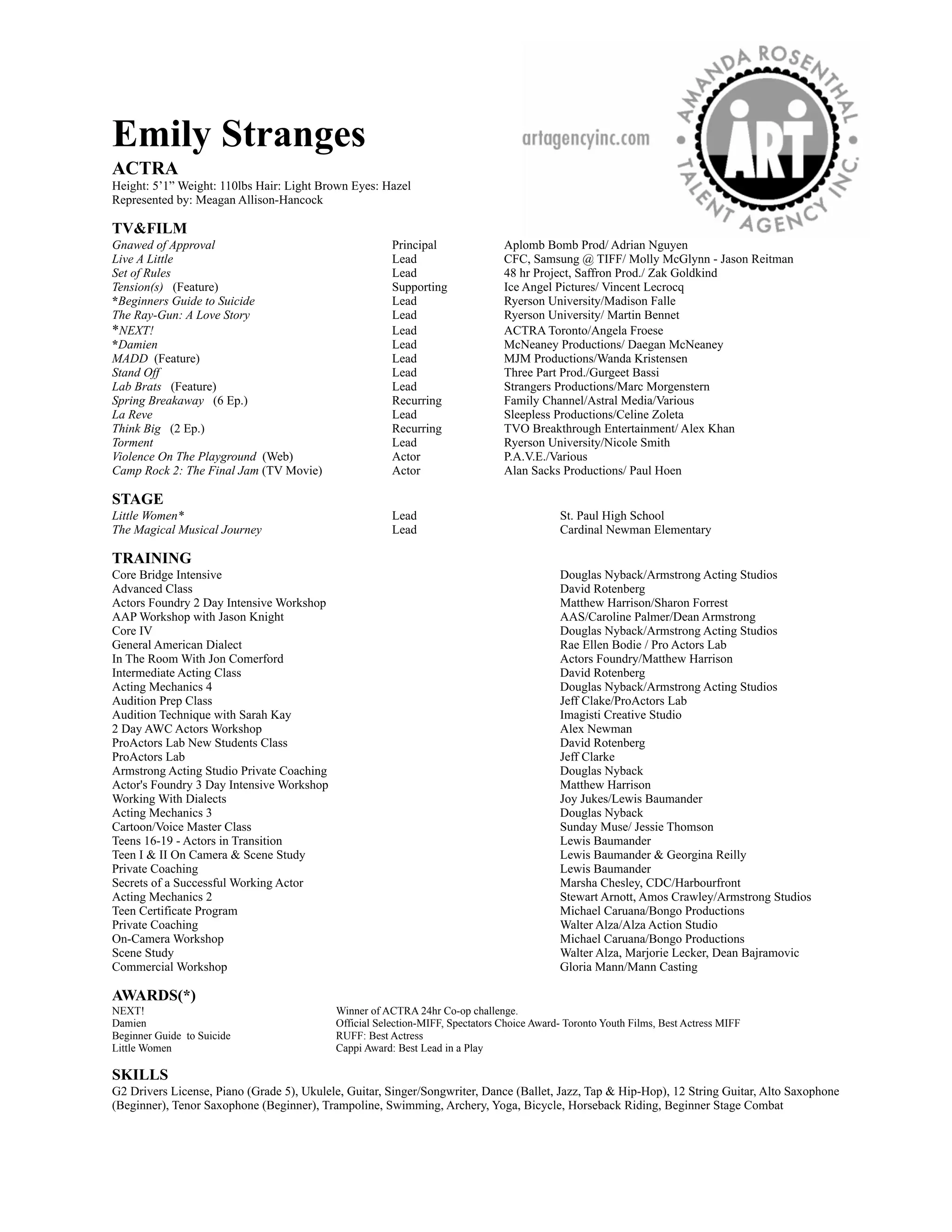 EMILY STRANGES res | PDF