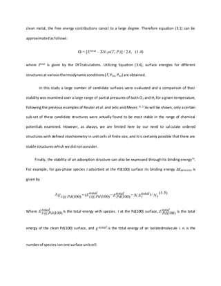 H2 OXIDATION AT Pd100 A FIRST-PRINCIPLES CONSTRAINED THERMODYNAMICS ...
