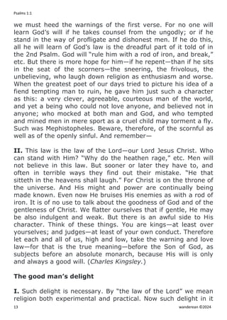 Psalms 1:2 - Collection of Biblical Commentaries | PDF