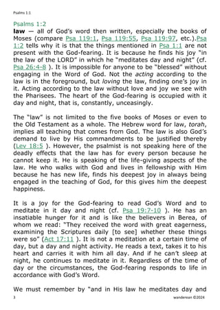 Psalms 1:2 - Collection of Biblical Commentaries | PDF