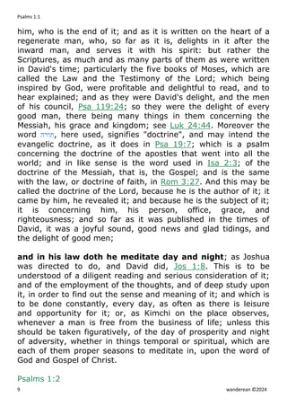 Psalms 1:2 - Collection of Biblical Commentaries | PDF
