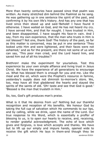 Psalms 1:1-2 - Collection of Biblical Commentaries | PDF
