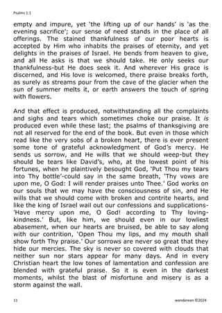 Psalms 1:1-2 - Collection of Biblical Commentaries | PDF