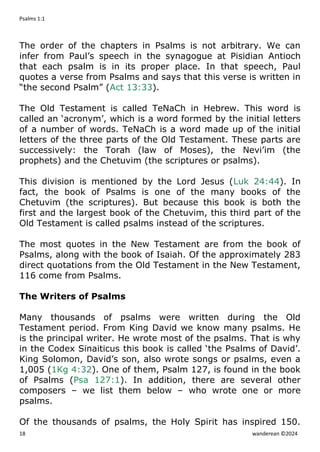 Psalms 1:1-2 - Collection of Biblical Commentaries | PDF