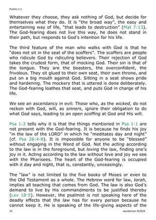 Psalms 1:1-2 - Collection of Biblical Commentaries | PDF