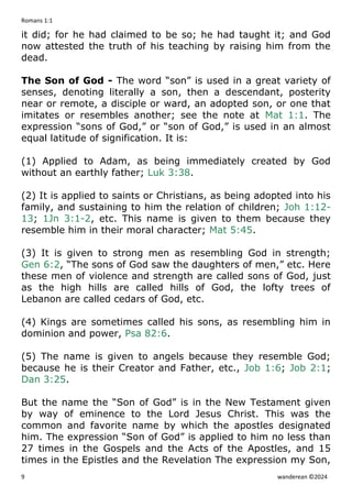 Romans 1:4 - Collection of Biblical Commentaries | PDF