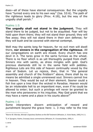 Psalms 1:5 - Collection of Biblical Commentaries | PDF