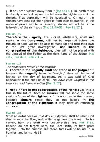 Psalms 1:5 - Collection of Biblical Commentaries | PDF