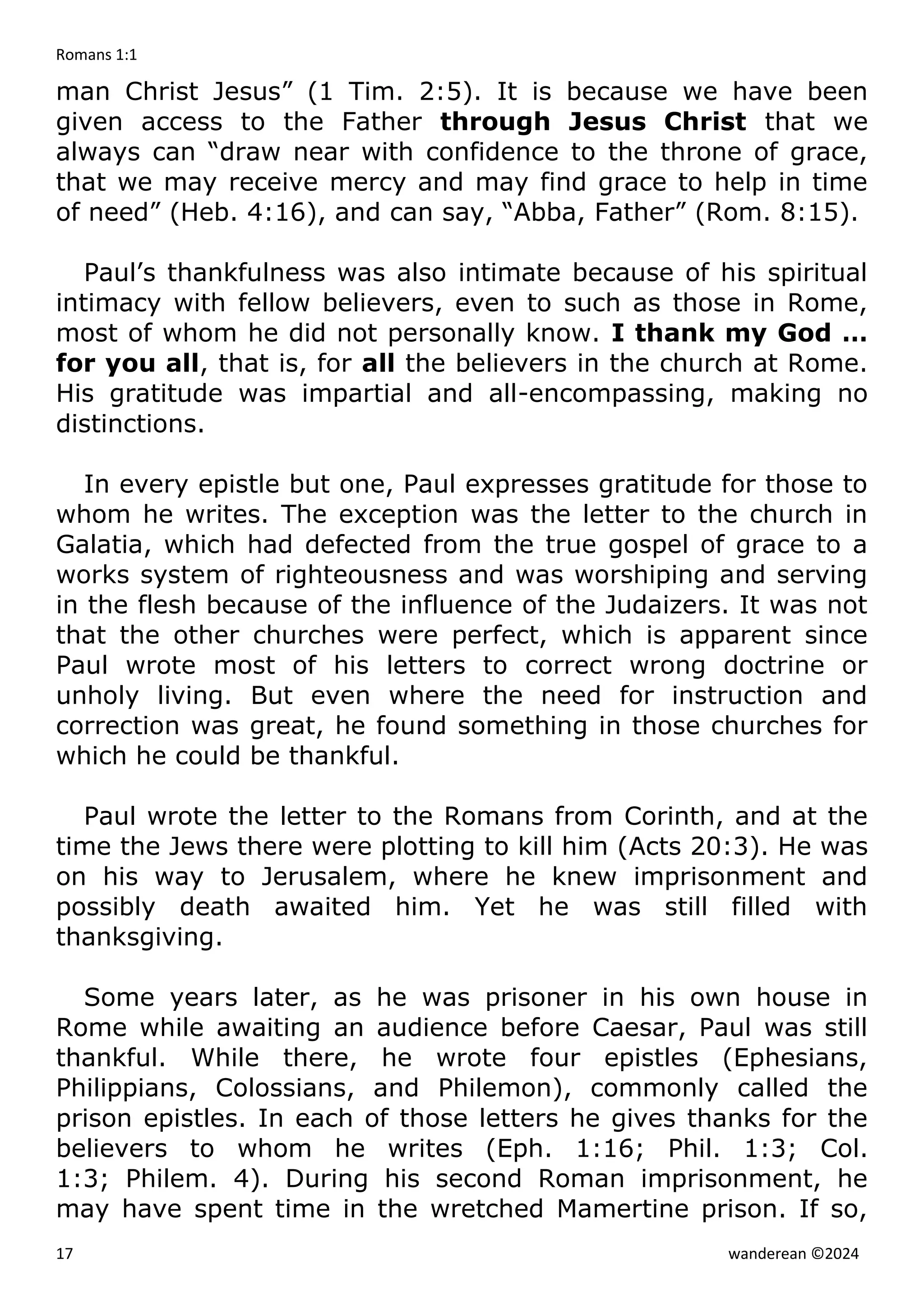 Romans 1:8 - Collection of Biblical Commentaries | PDF