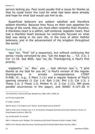 Romans 1:8 - Collection of Biblical Commentaries | PDF | Free Download