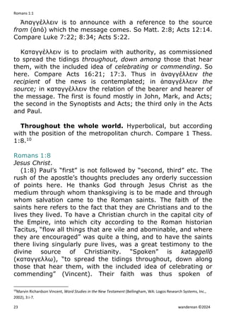 Romans 1:8 - Collection of Biblical Commentaries | PDF | Free Download