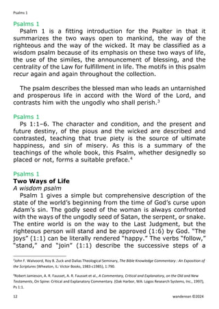 Psalms Chapter 1 - Collection of Biblical Commentaries | PDF