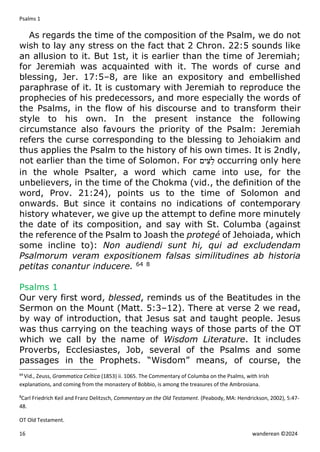 Psalms Chapter 1 - Collection of Biblical Commentaries | PDF