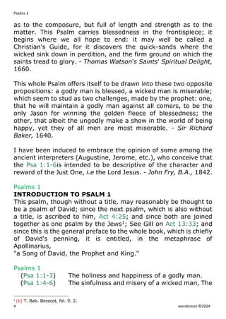 Psalms Chapter 1 - Collection of Biblical Commentaries | PDF