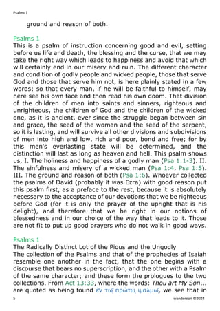 Psalms Chapter 1 - Collection of Biblical Commentaries | PDF