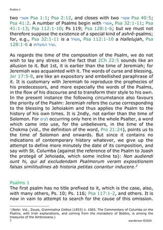 Psalms Chapter 1 - Collection of Biblical Commentaries | PDF