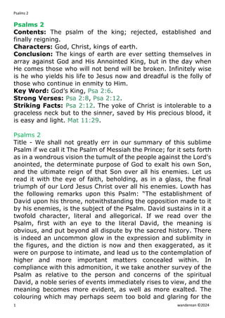 Psalms Chapter 2 - Collection of Biblical Commentaries | PDF