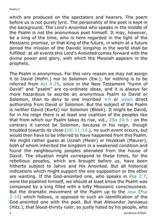 Psalms Chapter 2 - Collection of Biblical Commentaries | PDF