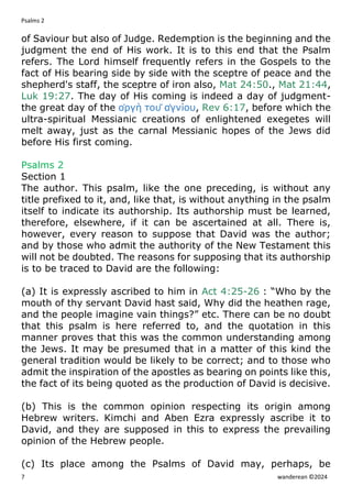 Psalms Chapter 2 - Collection of Biblical Commentaries | PDF