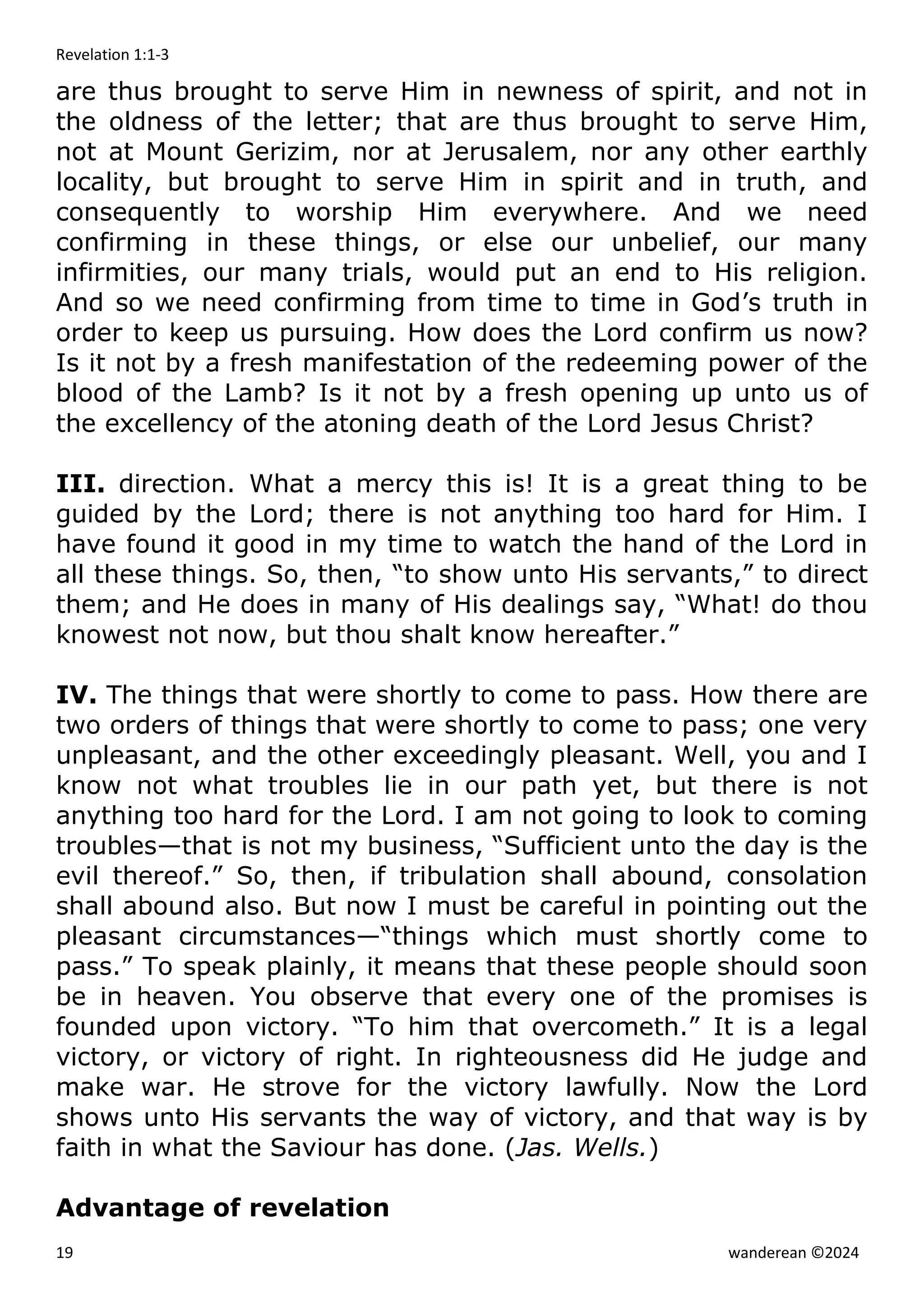 Revelation 1:1-3 - Collection of Biblical Commentaries | PDF