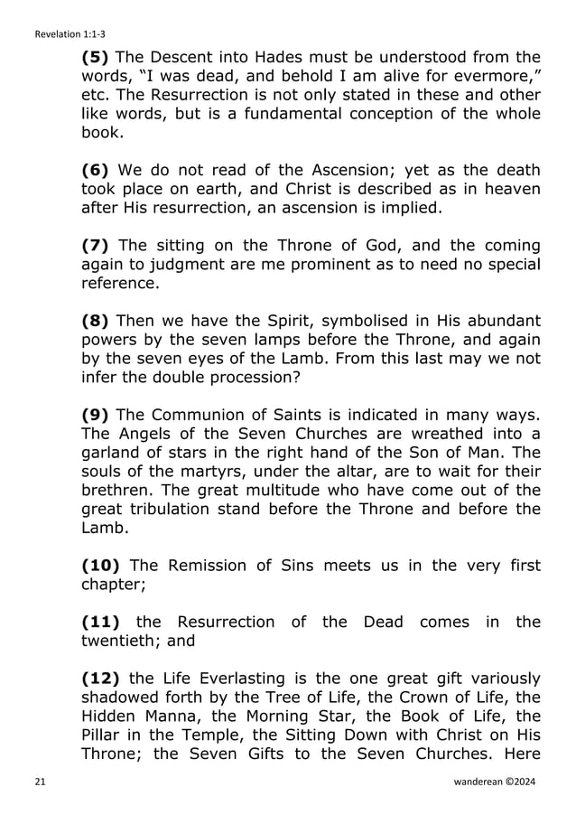 Revelation 1:1-3 - Collection of Biblical Commentaries | PDF