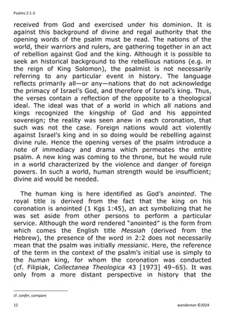 Psalms 2:1-3 - Collection of Biblical Commentaries | PDF