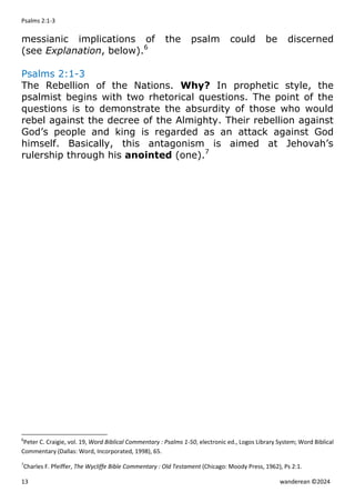 Psalms 2:1-3 - Collection of Biblical Commentaries | PDF