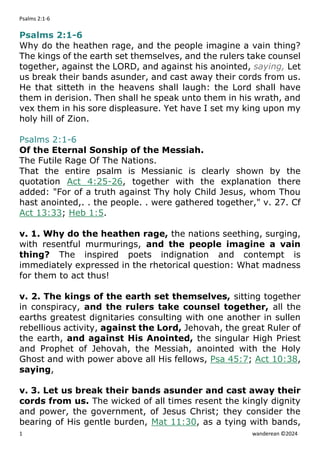 Psalms 2:1-6 || Collection of Biblical Commentaries | PDF