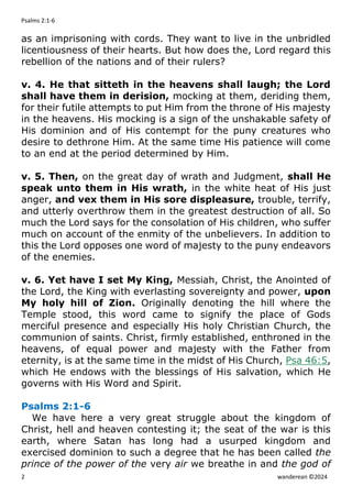 Psalms 2:1-6 || Collection of Biblical Commentaries | PDF