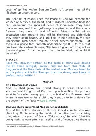 May 29 | Collection of Daily Devotionals | PDF