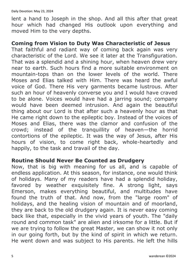 May 30 | Collection of Daily Devotionals | PDF