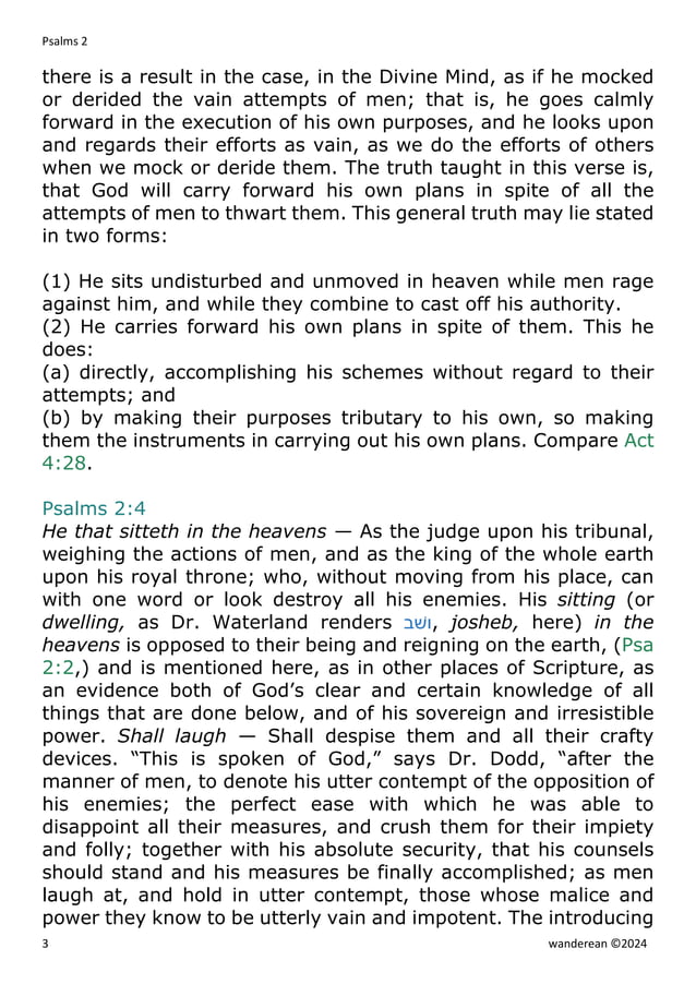 Psalms 2:4 || Collection of Biblical Commentaries | PDF | Christianity ...
