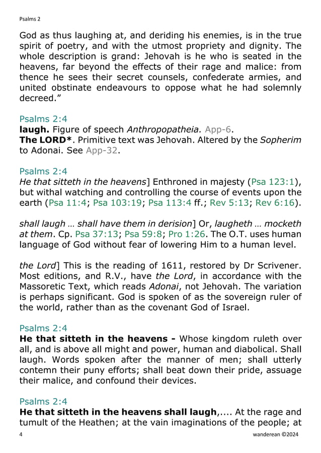 Psalms 2:4 || Collection of Biblical Commentaries | PDF | Christianity ...