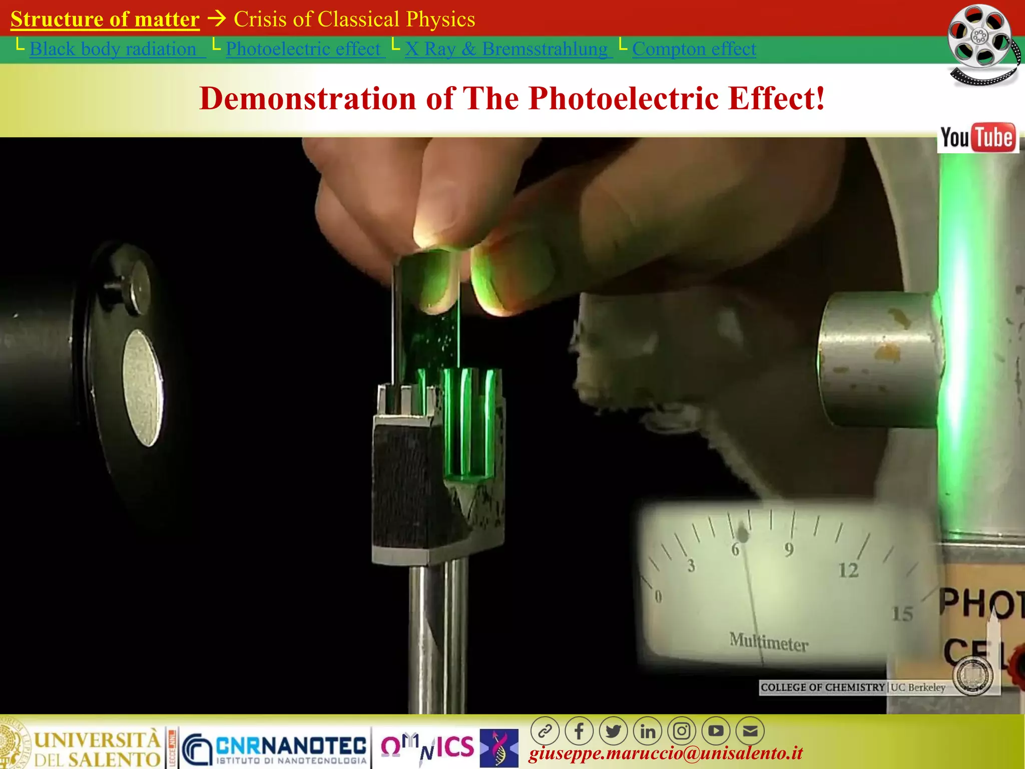 00a_Modern Physics - Structure of Matter - Crisis, energy quantization & photons | PPT