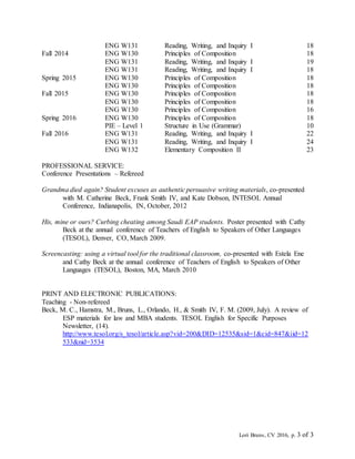 Bruns CV September 2016 | PDF