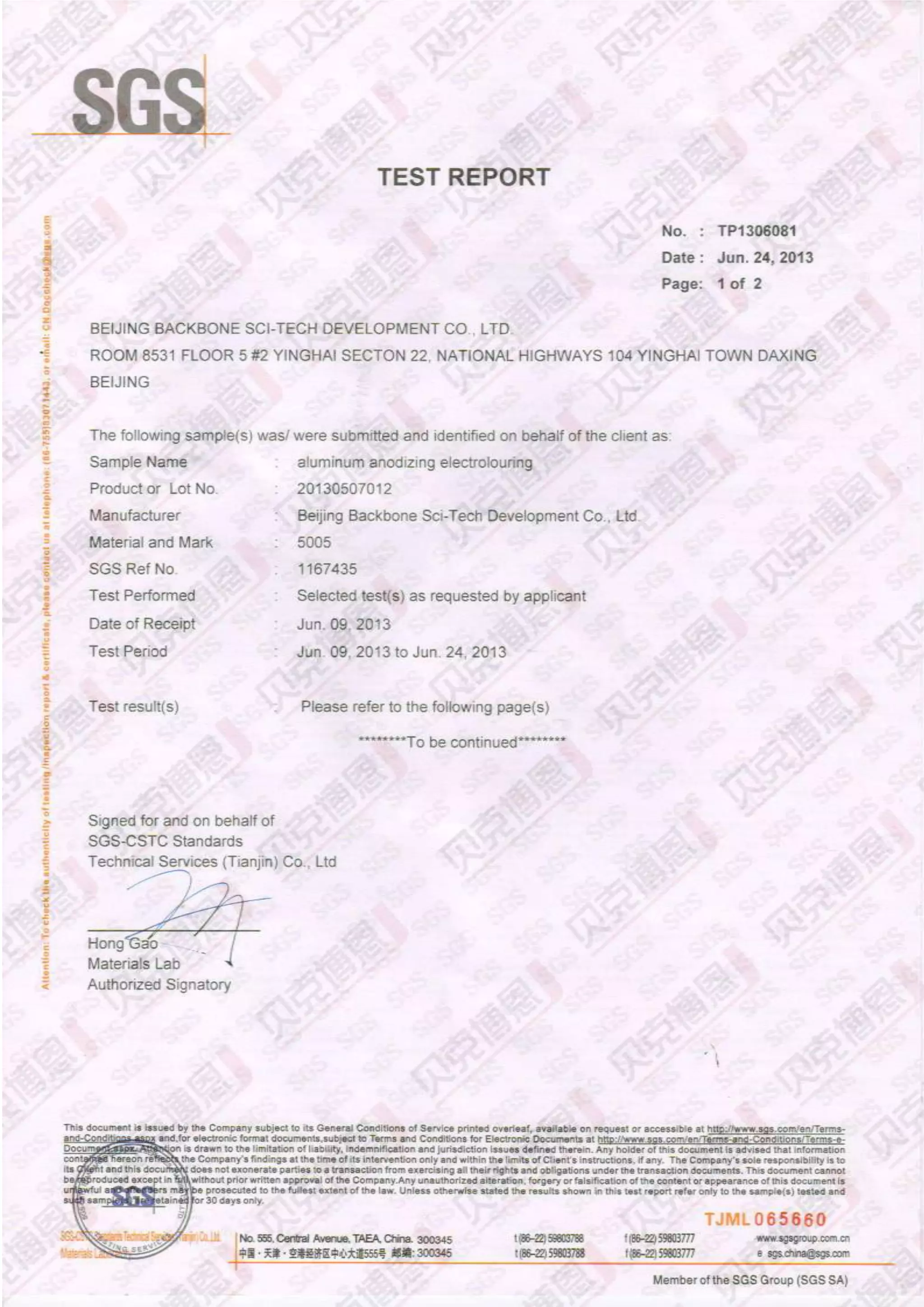 SGS-Mar resistance | PDF