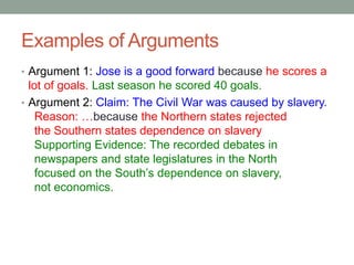 What is an Argument: A Foundation for ELA in the Common Core Era | PPTX