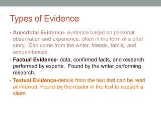 What is an Argument: A Foundation for ELA in the Common Core Era | PPTX