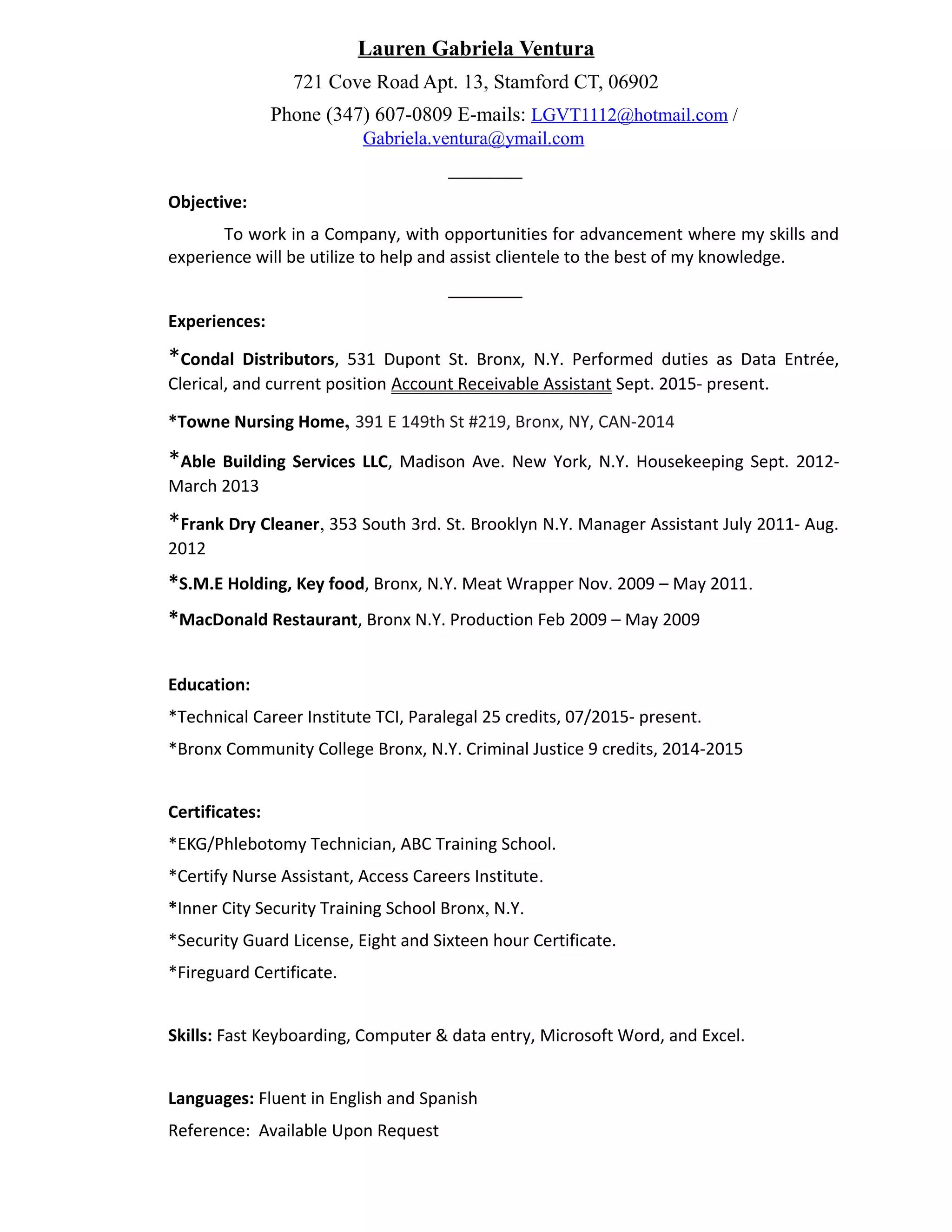new resume | RTF